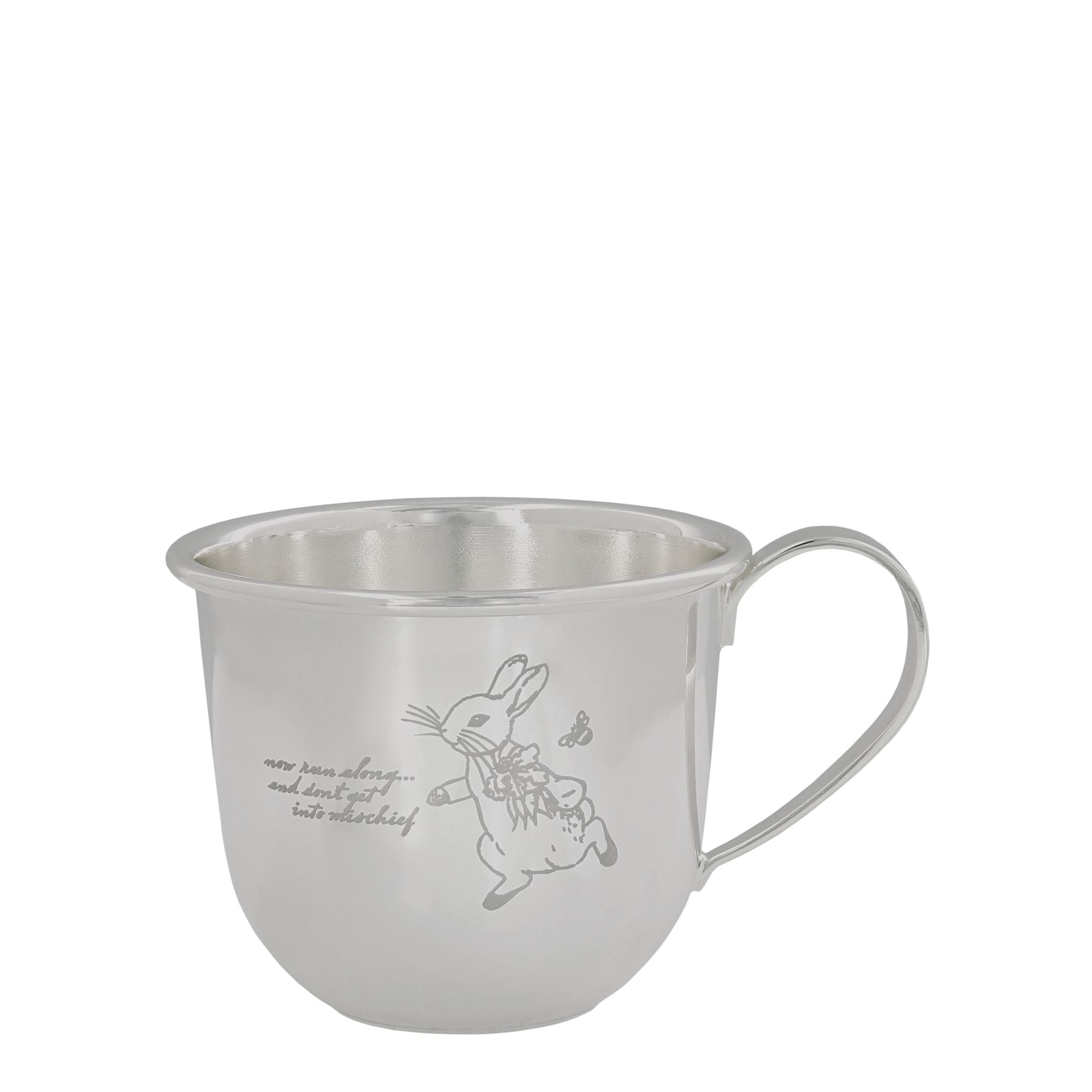 Peter Rabbit Silver Plated Baby Mug – Beatrix Potter Gifts by Enesco